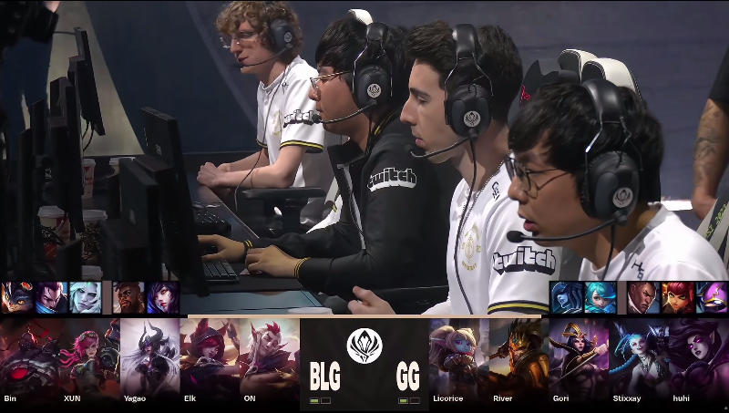 【战报】BLG 2-1 GG：BLG战胜GG挺进正赛